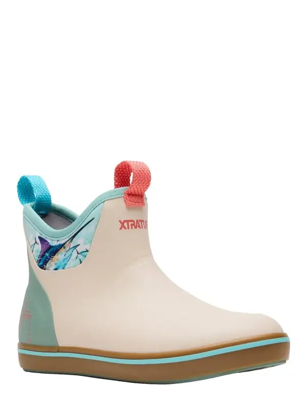 XTRATUF X Guy Harvey Ankle Deck Boot - Bone White/iceberg/marlin