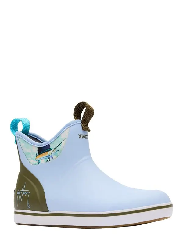 XTRATUF X Guy Harvey Ankle Deck Boot - Sky Blue Marlin