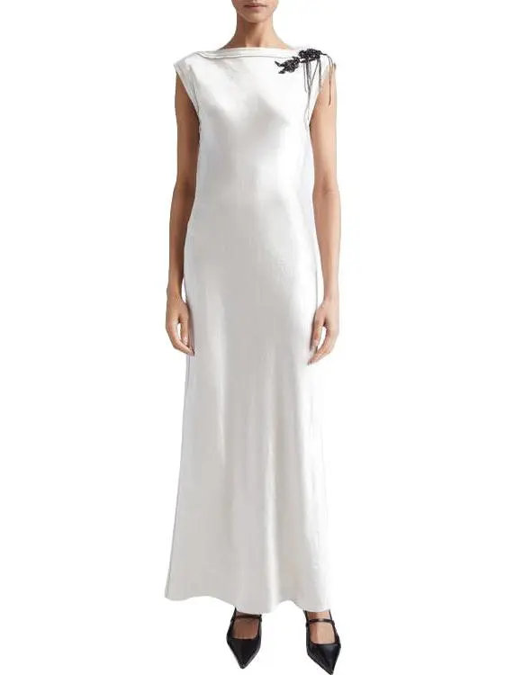 JASON WU Embellished Cap-sleeve Gown - Oyster