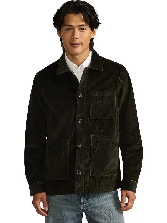 LANDS' END Corduroy Chore Jacket - Havana Brown