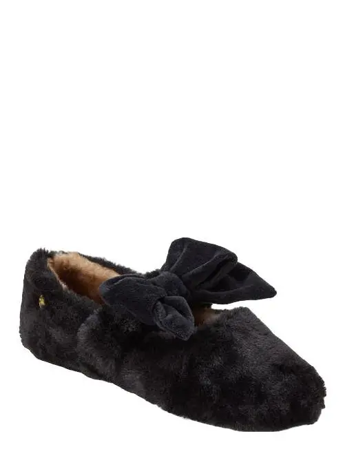 DEARFOAMS Maryjane Luxe Teddy Slippers - Black