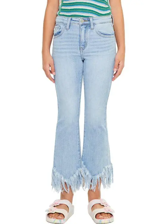 KANCAN Beth High-rise Cropped Bootcut Jeans - Medium Wash