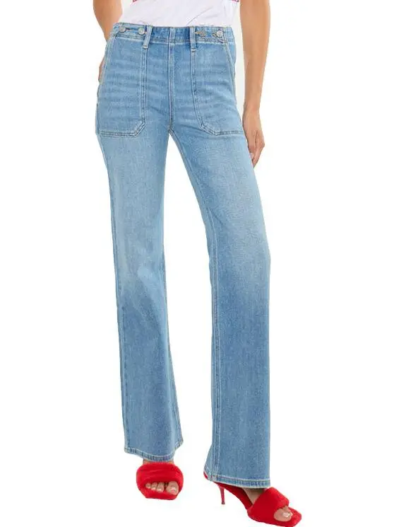 KANCAN Jane High-rise Wide Flare Jeans - Medium Wash