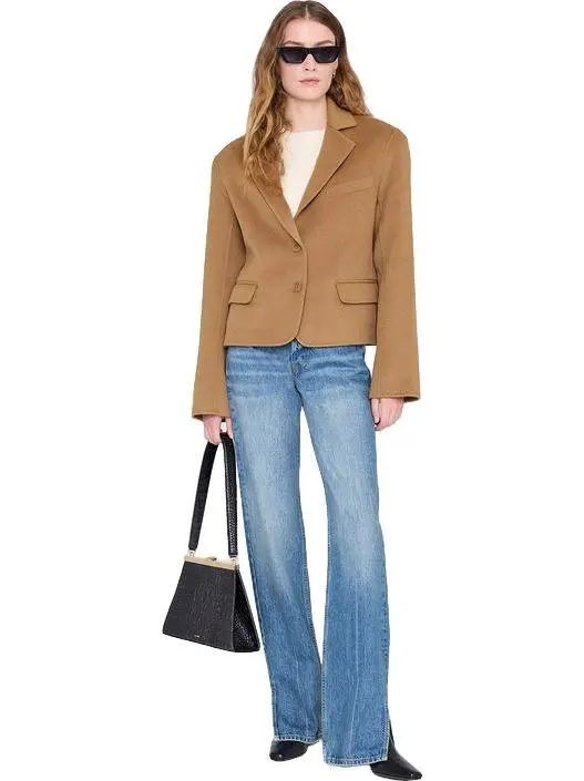 ANINE BING Etienne Cropped Blazer - Camel