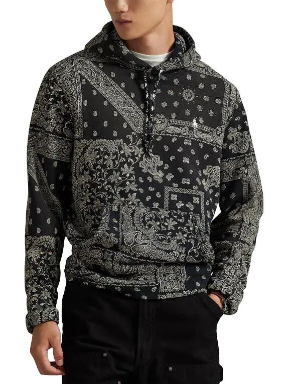 Ralph Lauren Bandana Print Cotton-blend Fleece Hoodie - Yukon Patchwork Bandana