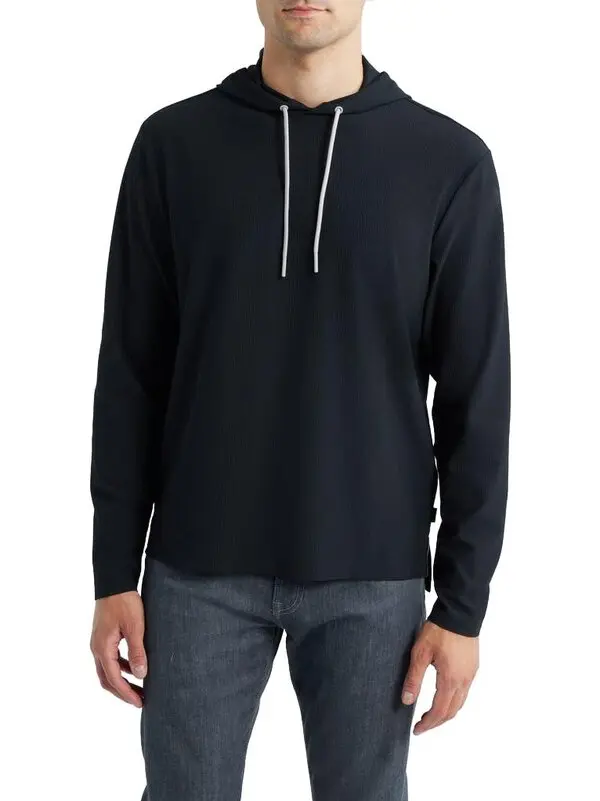 Johnnie-o Hoppin Ribbed Hoodie - Black