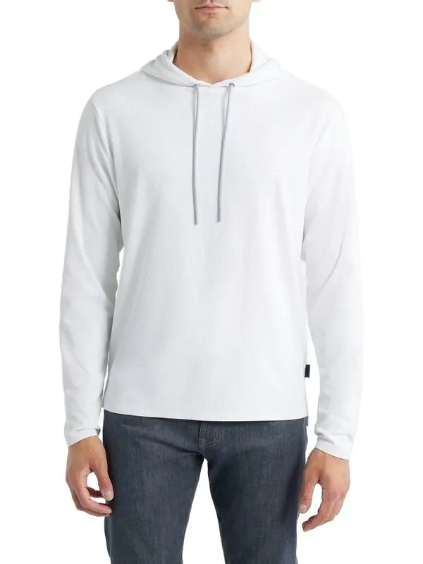 Johnnie-o Hoppin Ribbed Hoodie - White