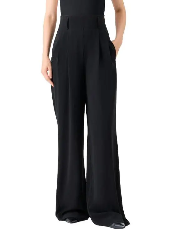 Akris Pleated High-waisted Trousers - Black