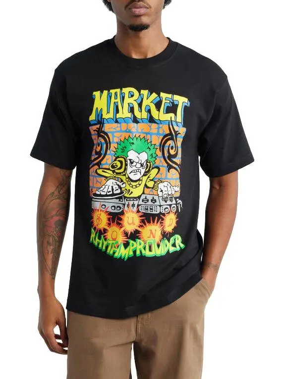 MARKET Rhythm Graphic T-shirt - Jet-black