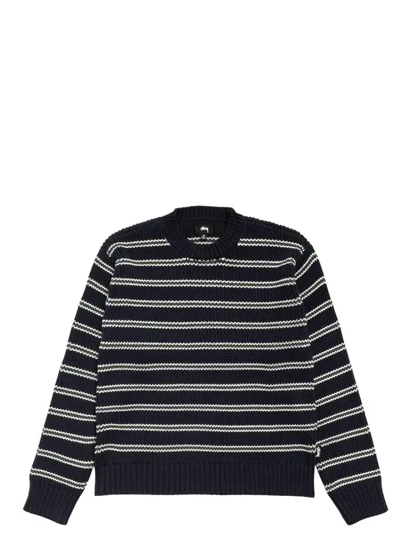 StÜssy Stripe Knit Crew - Blue