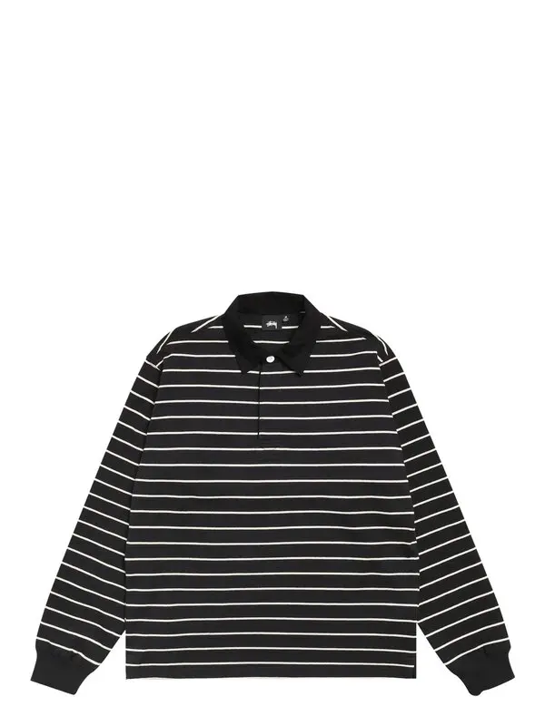 StÜssy Striped Rugby Shirt - Black
