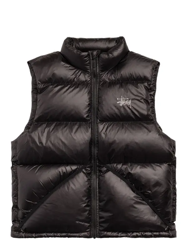 StÜssy Micro Ripstop Down Vest - Black