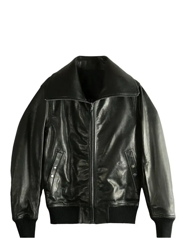 Rick Owens Dracucollar Flight Jacket - Black