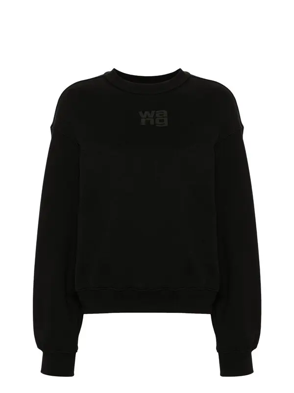 Alexander Wang Puff Paint Logo Terry Sweatshirt - Black