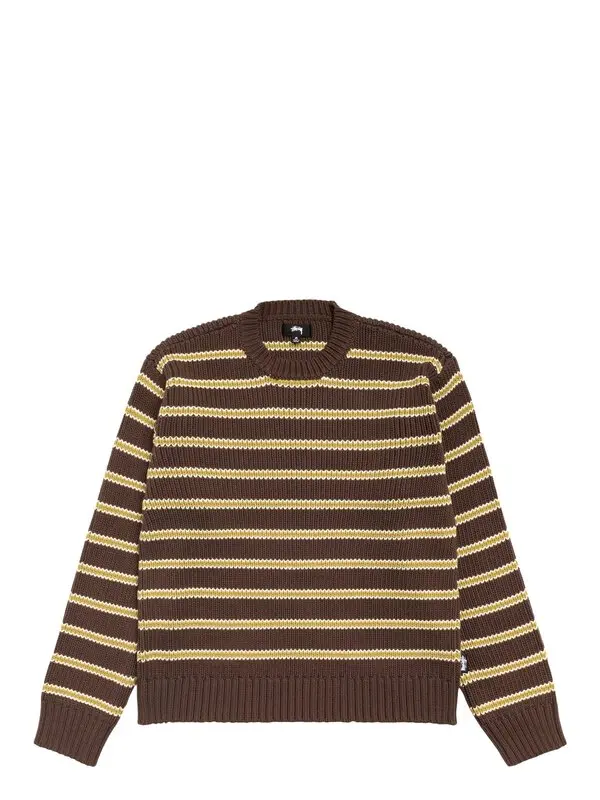 StÜssy Stripe Knit Crewneck - Green