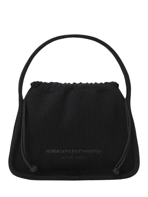 Alexander Wang Rib Knit Ryan Small Bag - Black