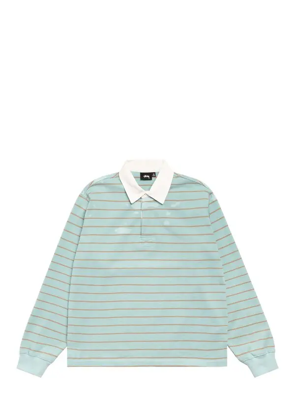 StÜssy Striped Rugby Shirt - Blue