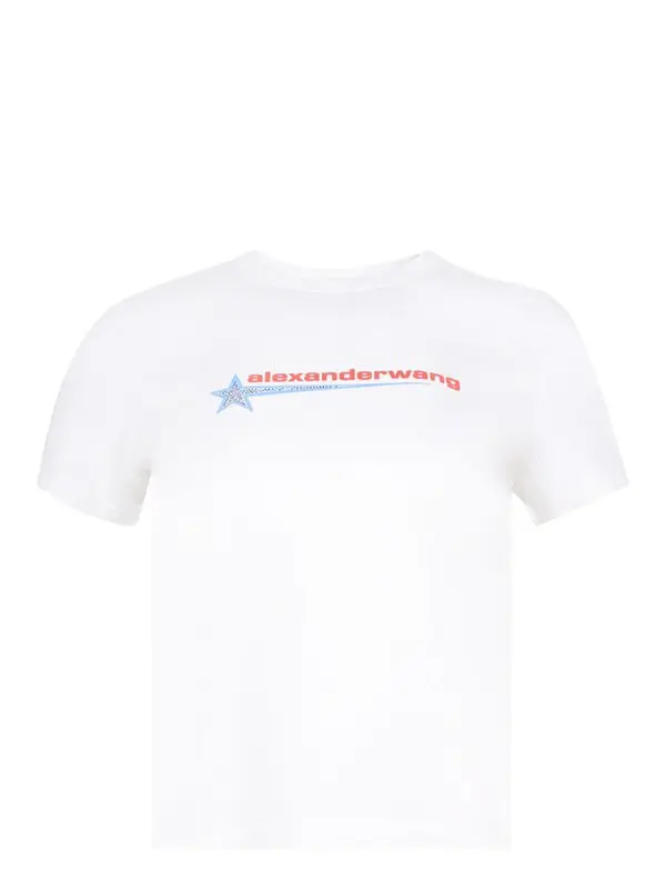 Alexander Wang Shrunken Graphic T-shirt - White