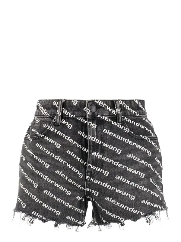 Alexander Wang Bite Denim Shorts - Grey
