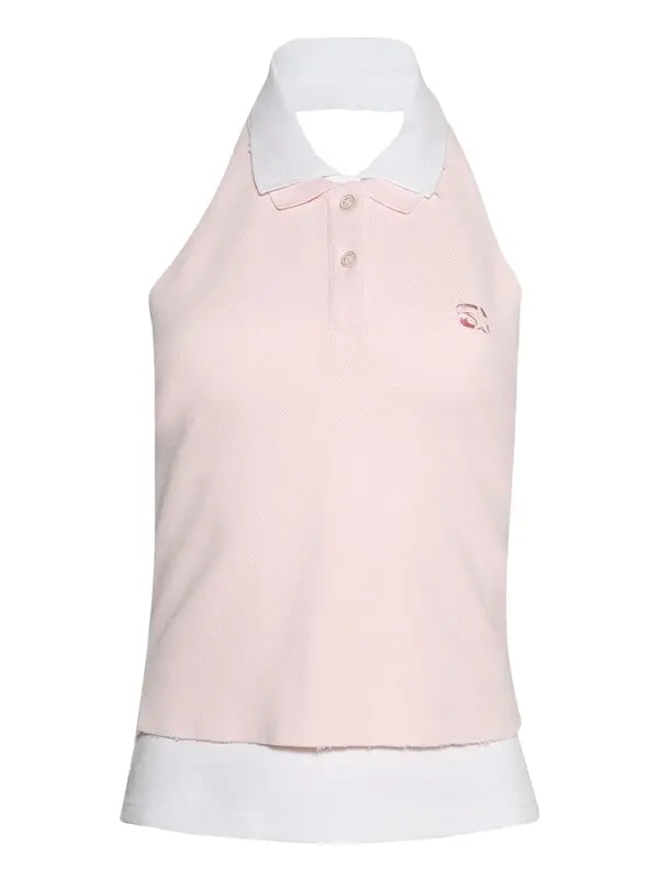 Alexander Wang Layered Polo Halter Top - Pink