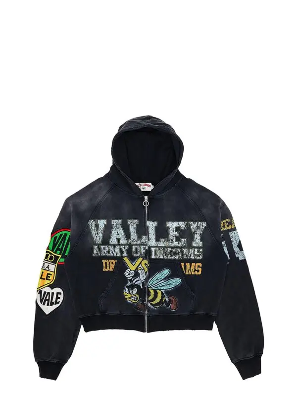VALE FOREVER Army Zip-up - Black