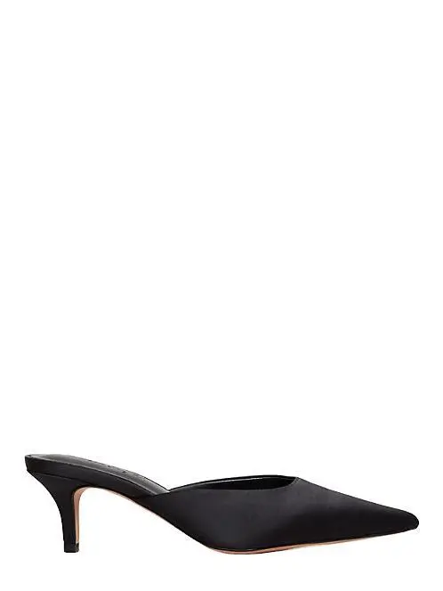 PHASE EIGHT Pointed-toe Heeled Mules - Black