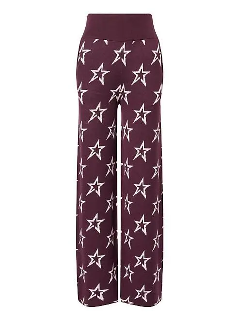 Perfect Moment Chalet Wide-leg Merino-wool Trousers - Burgundy