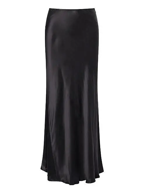 Dissh Silk Midi Skirt - Black