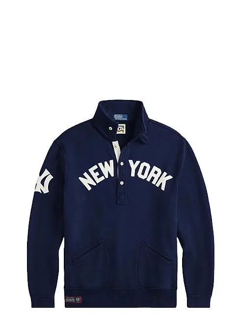 Ralph Lauren Yankees Spread-collar Cotton-blend Sweatshirt - Cruise Navy