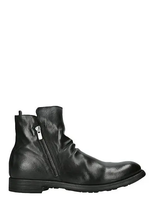 Officine Creative Chronicle Leather Ankle Boots - Black