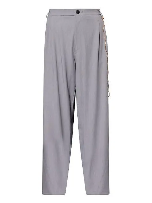 DARKPARK Wide-leg Stretch-woven Trousers - Light Grey