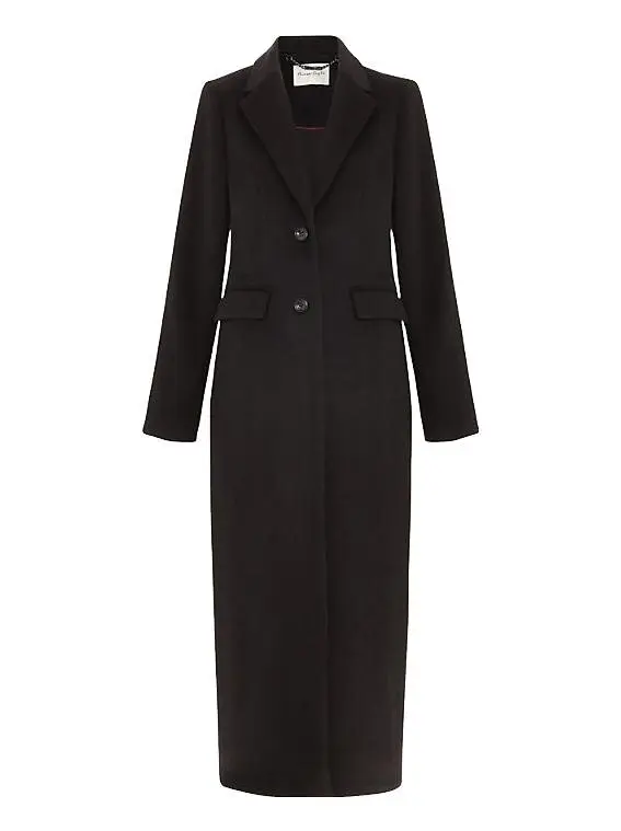 PHASE EIGHT Lydia Long Wool-blend Coat - Black
