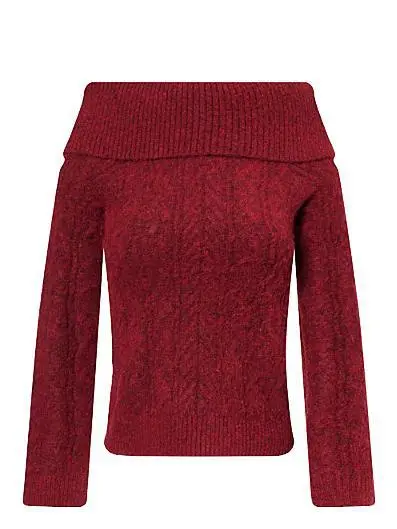 4TH & RECKLESS Dalia Cotton-blend Knitted Top - Burgundy