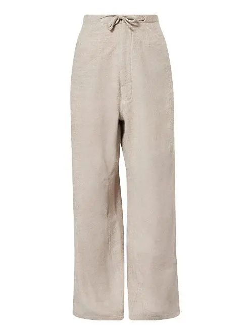 DARKPARK Wide-leg Wool Trousers - Beige