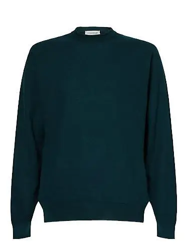 John Smedley Textured Crewneck Wool Jumper - Richardson Green