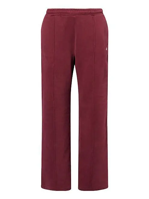 4TH & RECKLESS Straight-leg Cotton-jersey Jogging Bottoms - Burgundy