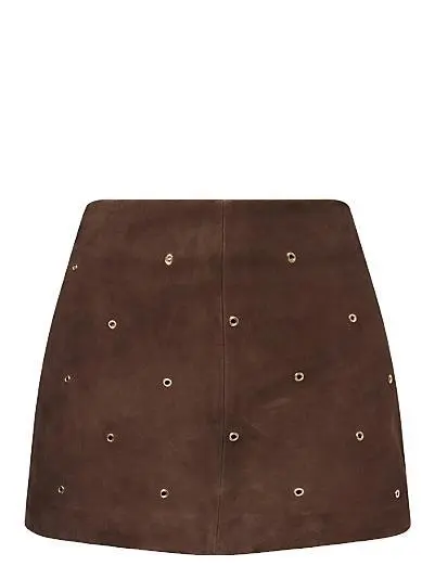 Dissh Suede Mini Skirt - Bitter Chocolate
