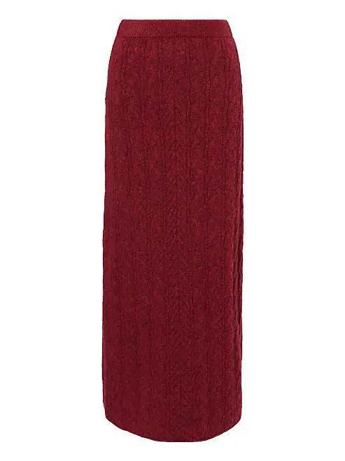 4TH & RECKLESS Knitted Maxi Skirt - Burgundy