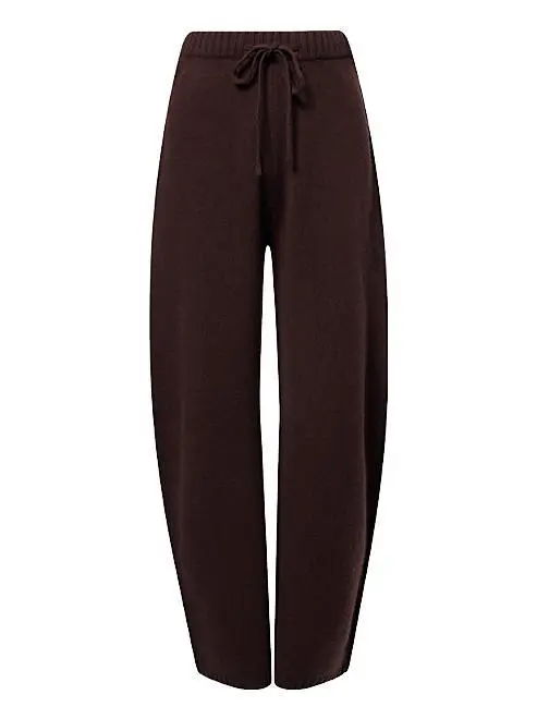 Dissh Straight-leg Wool Knit Trousers - Chocolate