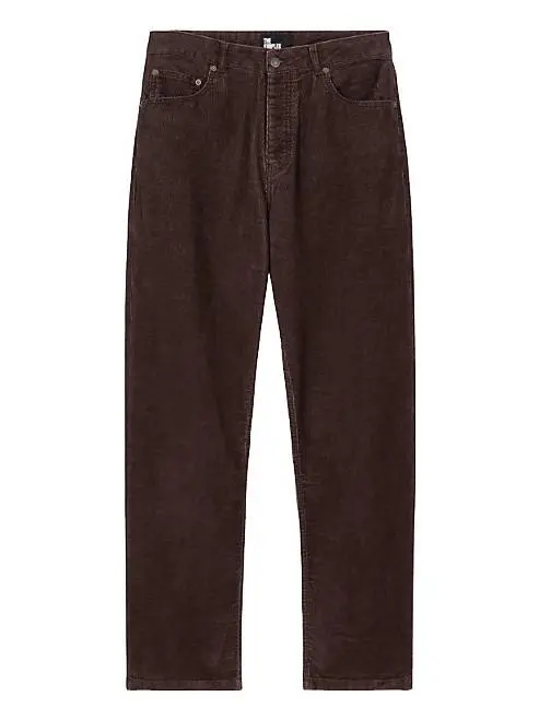 The Kooples Cord Baggy-leg Cotton-blend Jeans - Tabacco