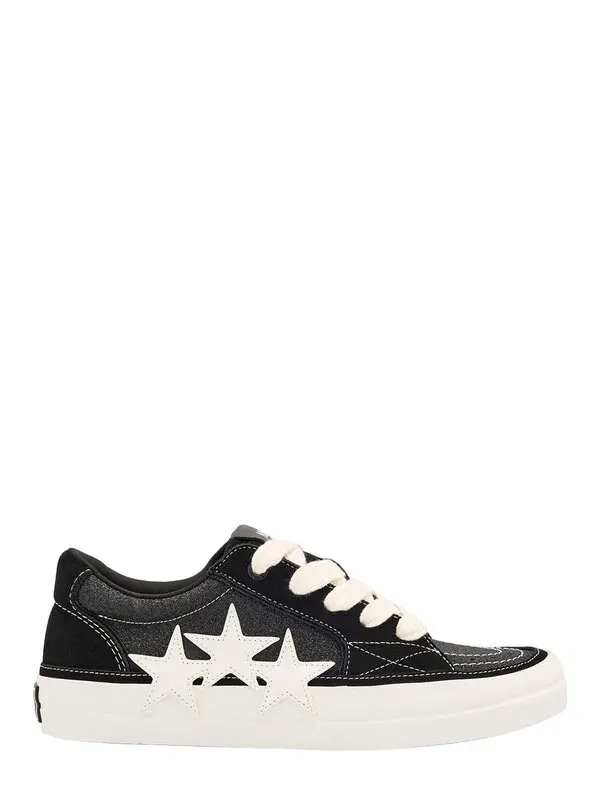 Amiri Sunset Skate Glitter Leather Low-top Sneakers - Black