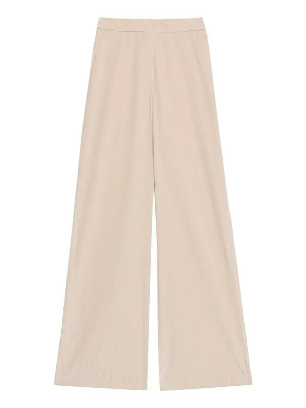 Max Mara Faretra Flared Velvet Trousers - Beige