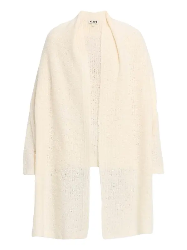Staud Siren Scarf-detailed Boucle Yarn Sweater - Ivory