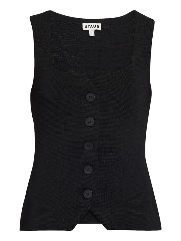 Staud Marisa Vest Top - Black