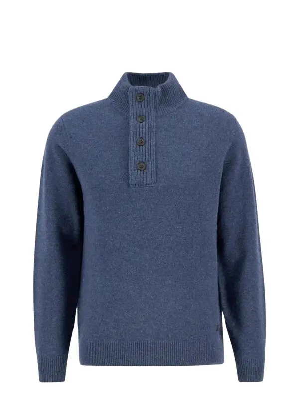 Barbour Essential Elbow Patch Sweatshirt - Blue