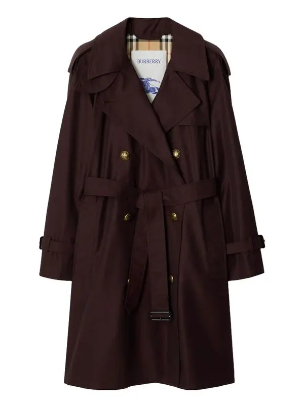 Burberry Mid-length Castleford Trench Coat - Mahogany Red