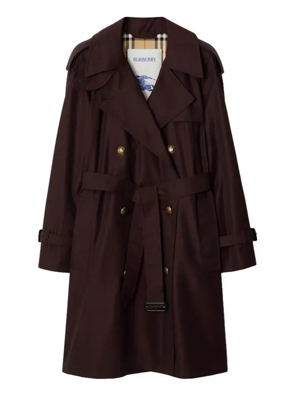 Burberry Mid-length Castleford Trench Coat - Mahogany Red