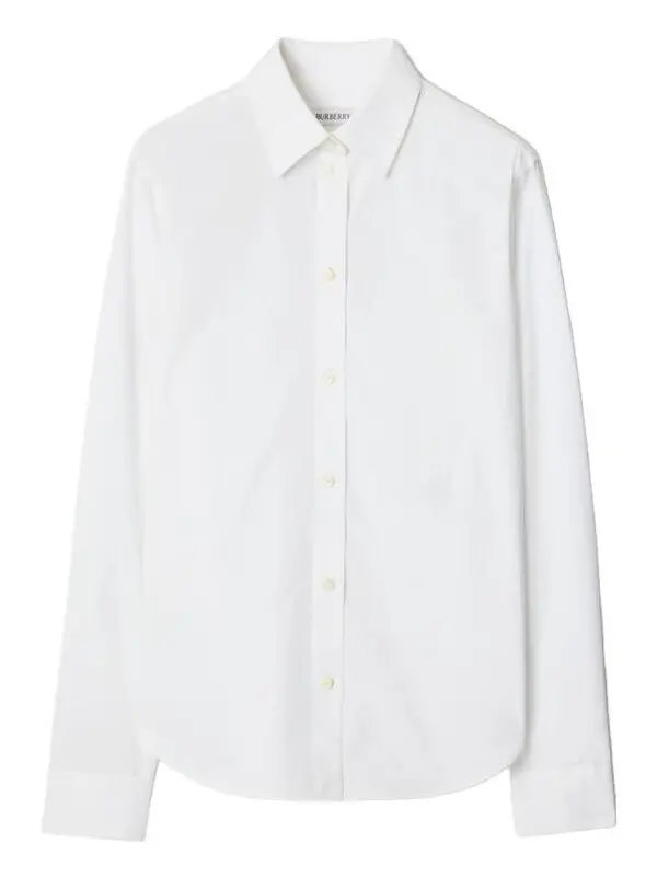 Burberry Regular Fit Cotton Poplin Shirt - White