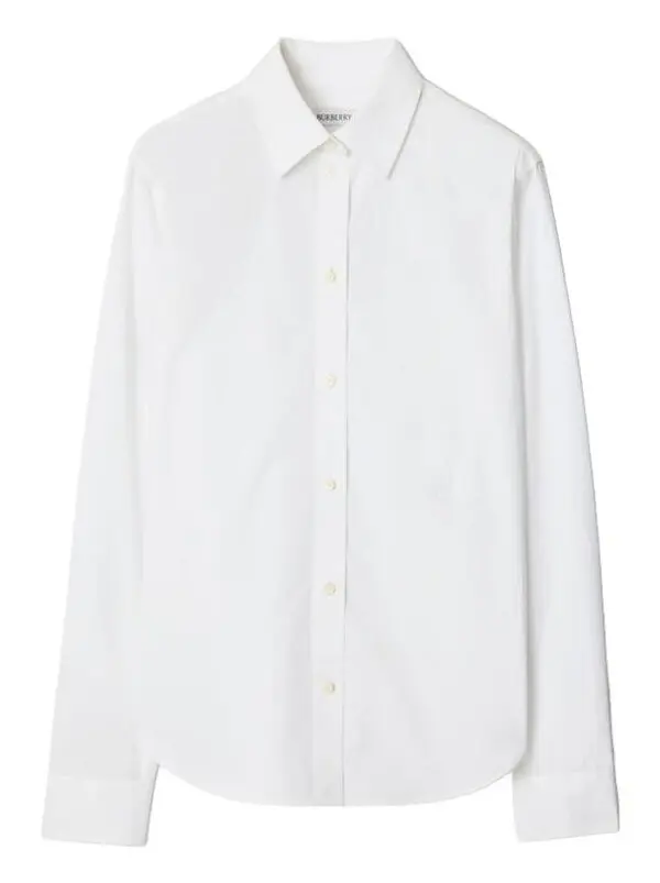 Burberry Regular Fit Cotton Poplin Shirt - White