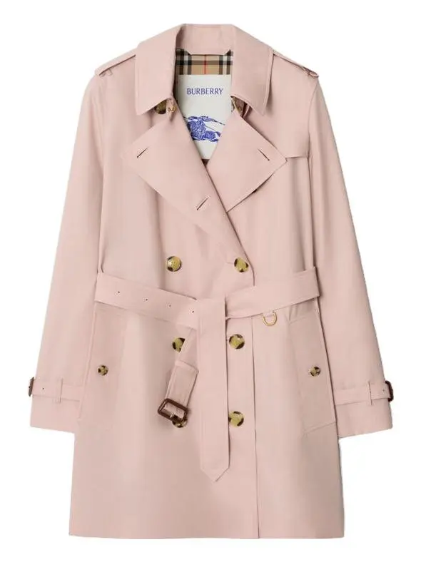 Burberry The Kensington Tropical Gabardine Trench Coat - Pale Sugar Pink